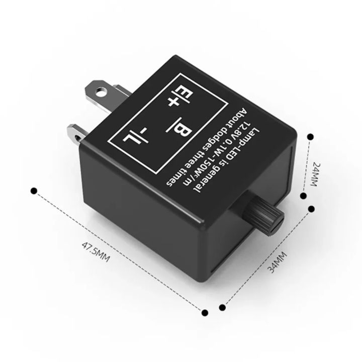 12v 3 pin Adjustable LED Flasher Relay Motorcycle Turn Signal Lights ...