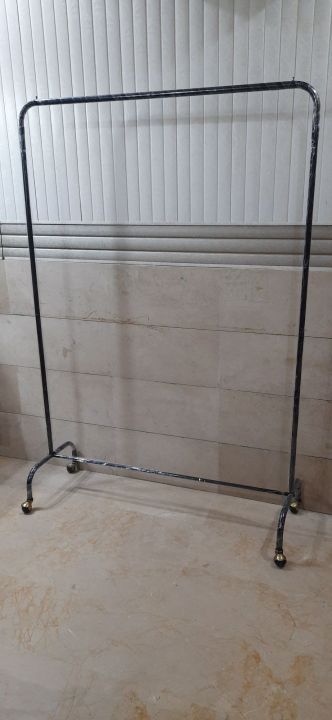 CLOTH HANGING STAND HEAVY DUTY WITH WHEELS | Daraz.pk