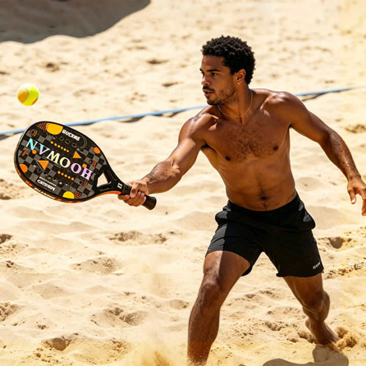 HOOWAN BUCKMIE Beach Tennis Racket Carbon Fiber 18K Grit Treatment ...