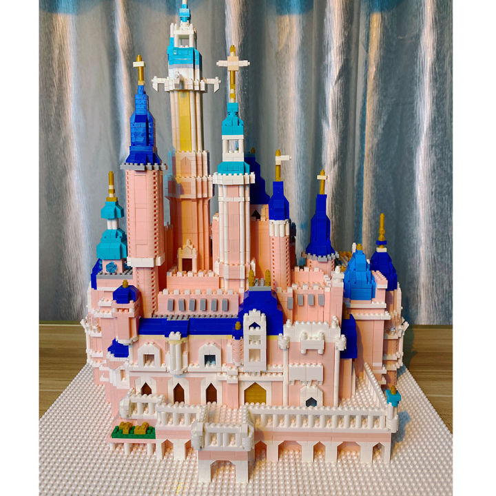 Honey Pink Castle Model Kits Micro Mini Building Blocks for Adults ...