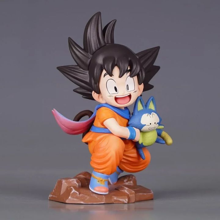 Kawaii Dragon Ball Mini Son Goku Figure Toys 10cm Cute Goku Embrace ...