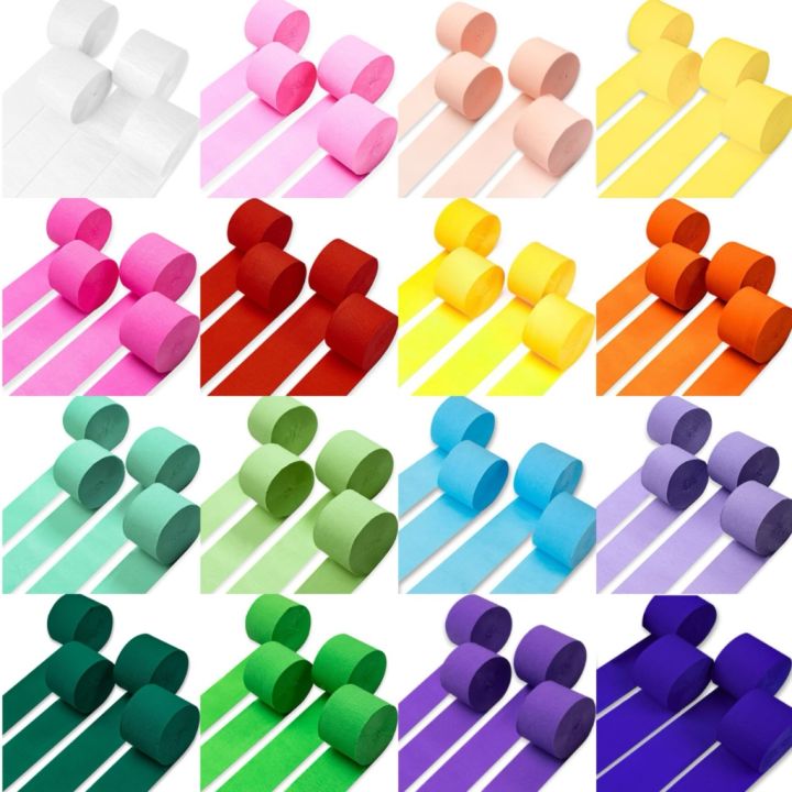 Crepe Paper Streamers 4 Rolls Pack Crepe Paper Party Decorations ...