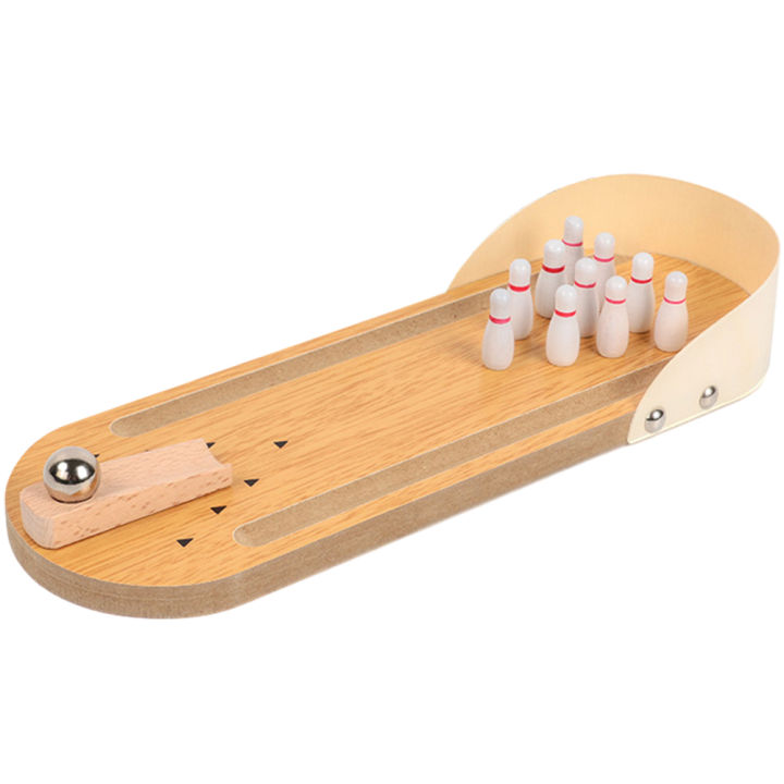 Tabletop Mini Bowling Game Set with 10 Pins Portable Tabletop Bowling ...