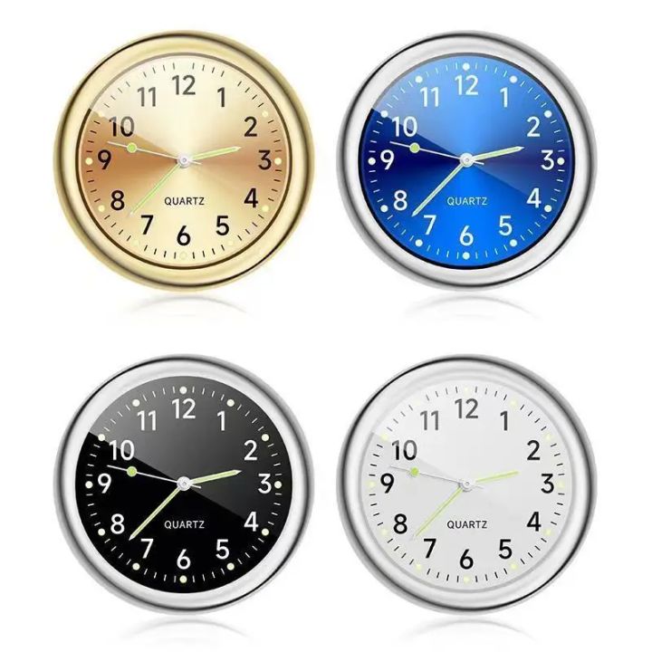 Luminous Car Clock Automobiles Internal Stick-On Watch Mechanics Quartz ...