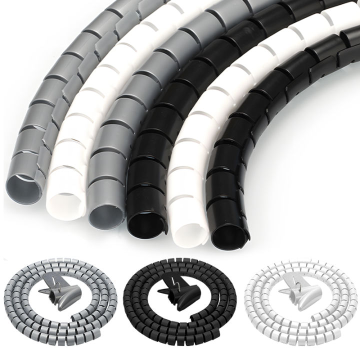 Black Cable Wire Protector Cable Organizer Management Pipe Flexible ...