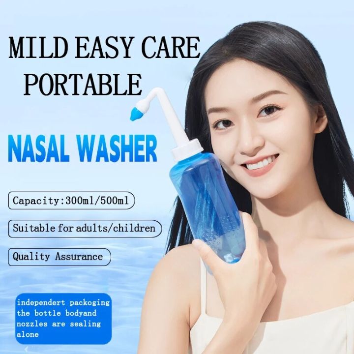 Manual Nasal Irrigator for Nasal Congestion, Household Adult Nasal Irrigator with Saline ...