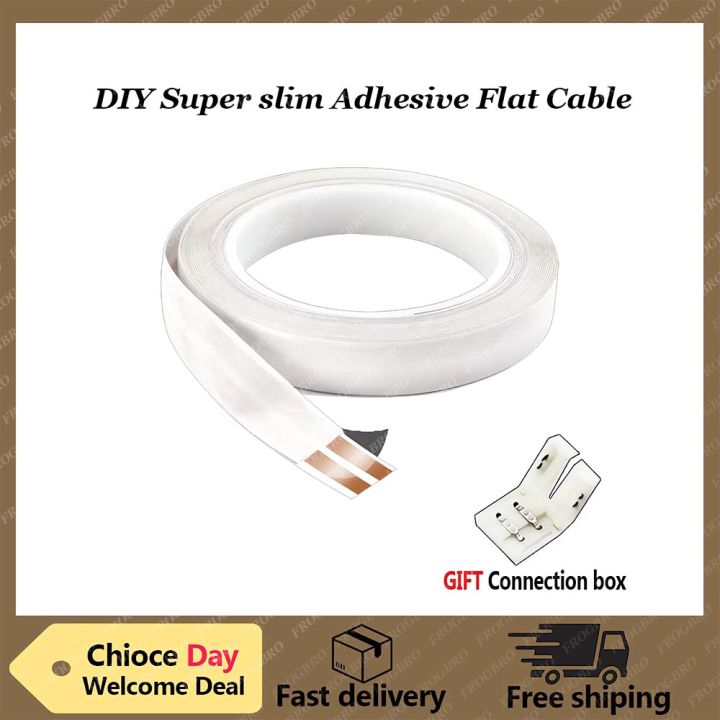 FROGBRO 23 concealed ultra flat AWG electrical cable connector 10M 2 ...