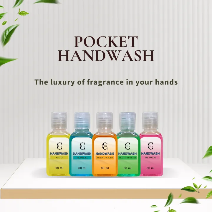 Ceil Pocket Handwash – 60ml (Pack of 5) | Refreshing Fragrance & Gentle ...