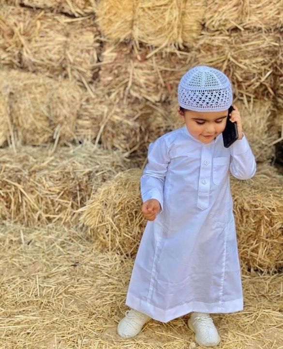 kids arabic thobe jhuba breanded stuff costomiz and color home stitched ...