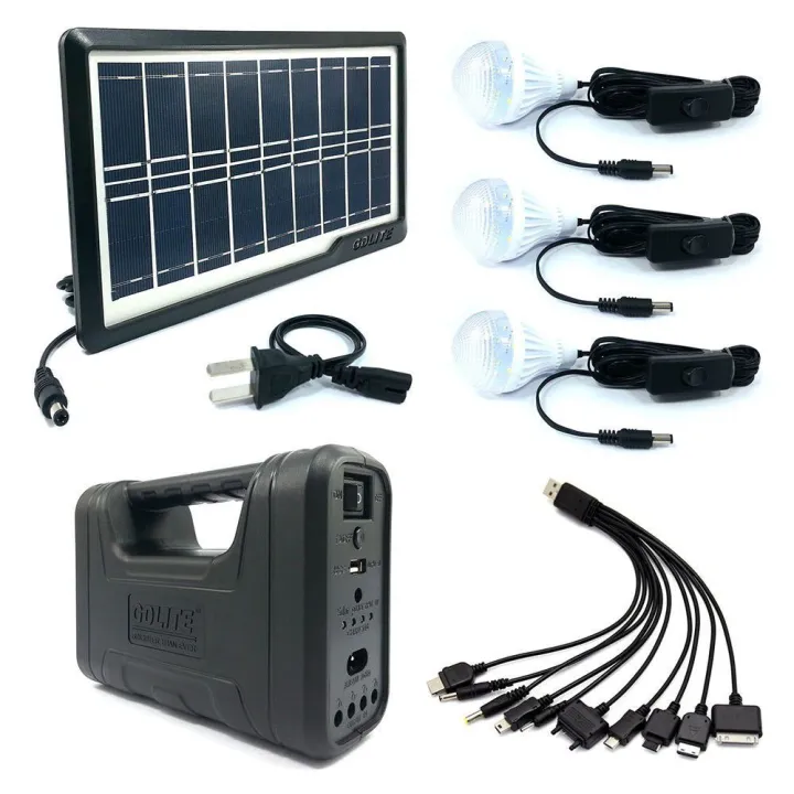 GDLITE Solar Lighting Kit Inverter Light With Solar Charging System ...