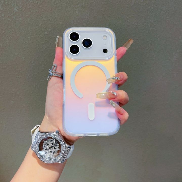NEW For Iphone 17 Pro Max Laser Color-Changing Matte Phone Case 17Pro ...