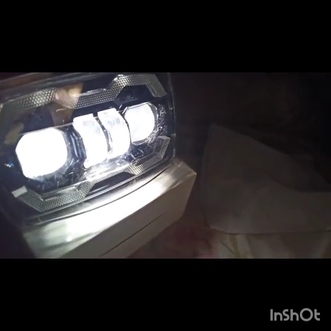 Universal Stylish LED Headlight Panel with Multi-Color DRL & White High ...