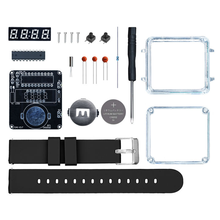 DIY Electronic Watch Kit LED Digital Tube Display Creative Soldering ...