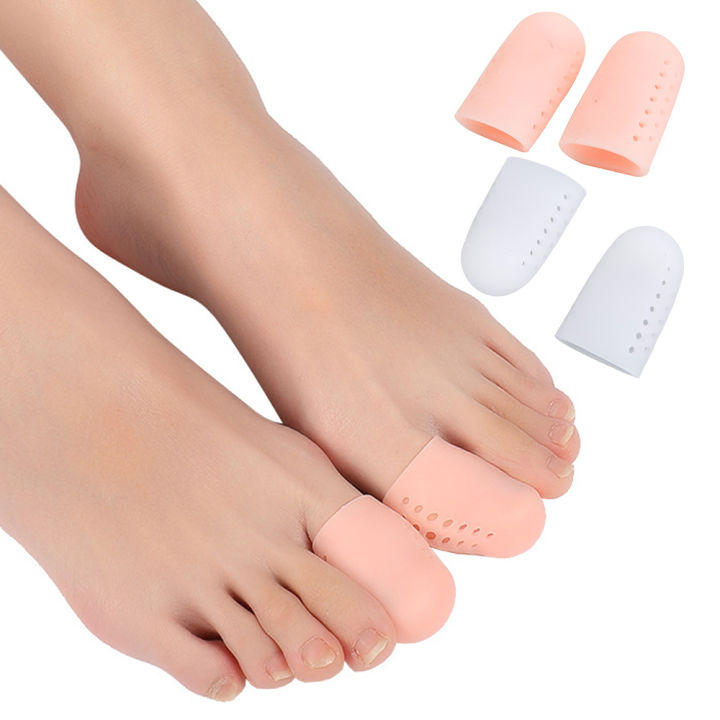 2Pcs Silicone Toe Caps Anti-Friction Breathable Prevents Blisters Toe ...
