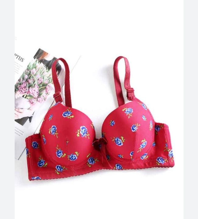 one piece rose flower push up multi colour bra | Daraz.com.bd