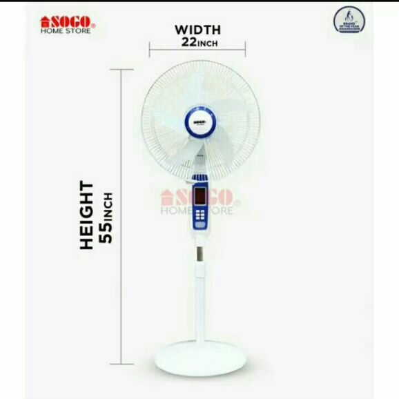 Sogo Rechargeable Floor Fan With Remote Controllable option – JPN-651R ...