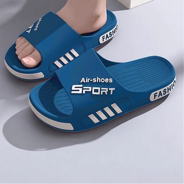 New 2025 Men's Slippers Summer Sport Style Slides Anti-slip Thick Sole ...