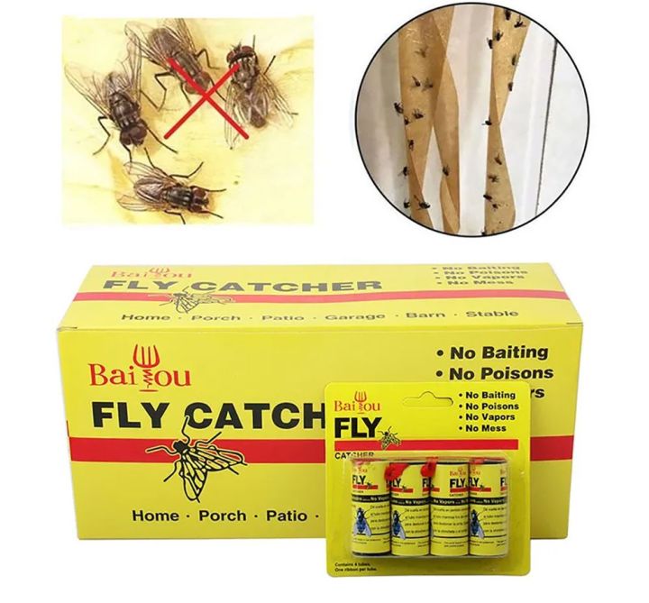 4/8/12/16Pcs Fly Sticky Paper Strip Strong Glue Double Sided Flies ...