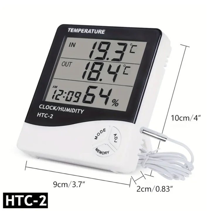 1pc HTC-2 Smart Electric Digital Hygrometer Thermometer - Weather ...