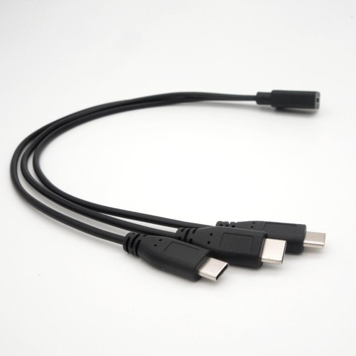 USB C Splitter Cable Type-C Male Female Extension Cord 1 to 3 Port Type ...