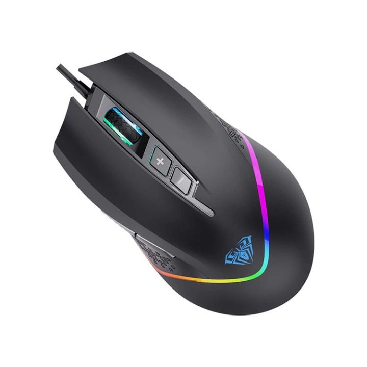AULA F805 RGB Gaming Mouse with Side Buttons, 6400 DPI Adjustable USB ...