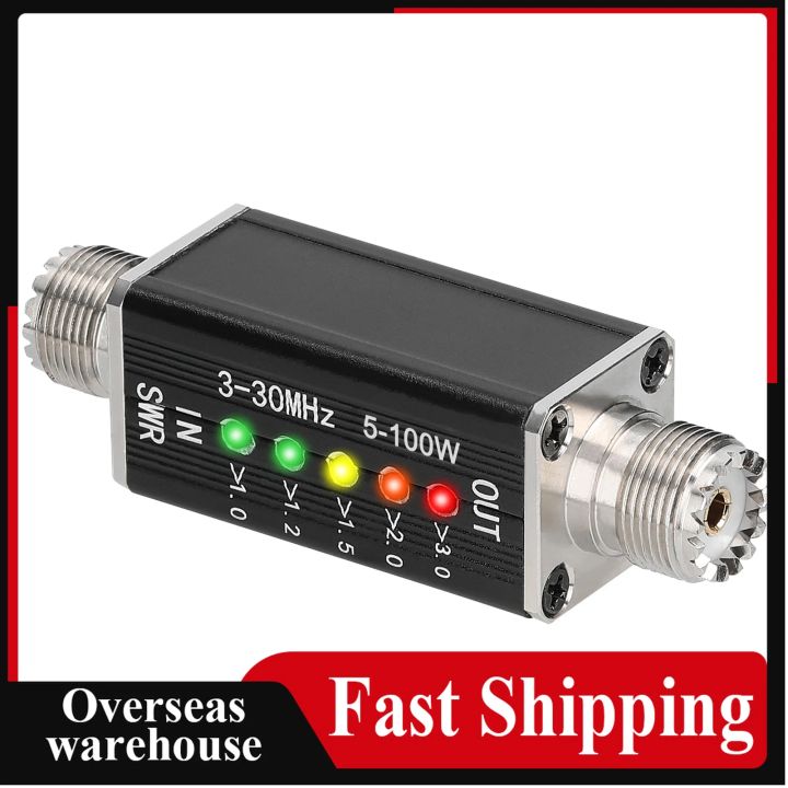 SWR Meter for HF Radio 3-30MHz, 5 LED Indicator, No Battery Required ...