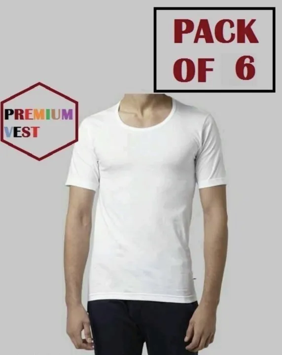 Pack of 6 inner vest for Men. Half sleeves. | Daraz.pk