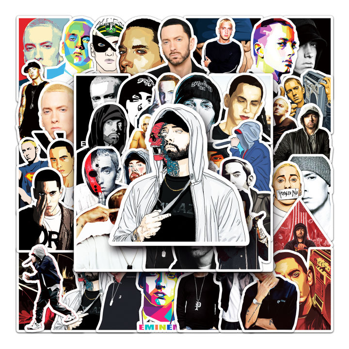 50 Piece Singer Eminem Stickers Waterproof DIY For Phones Laptop Car ...