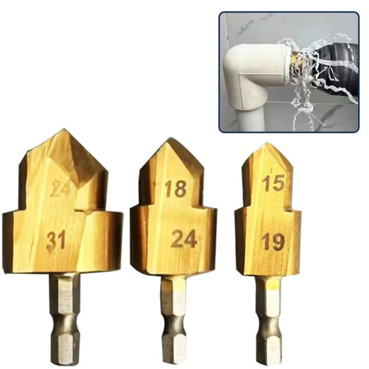 3Pcs PPR Lifting,Stepped Drill Bit,Hexagon Shank Water Pipe Connection ...