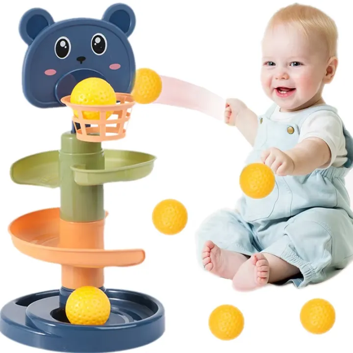 Baby Toy Rolling Ball Tower Montessori Educational Games For Babies ...