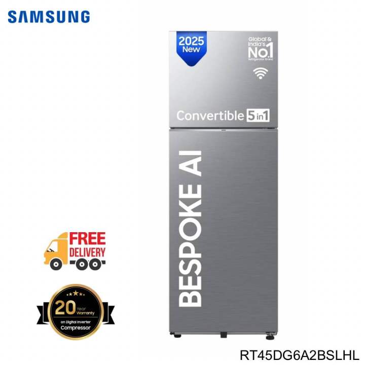 SAMSUNG RT45DG6A2BSLHL 419 Litres Bespoke Double Door AI WiFI ...
