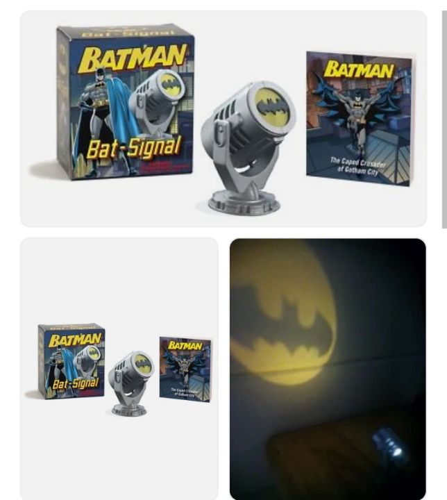 Batman Mini Desktop Bat Signal Projector LED Light w/ Comic 2' 3/4" H ...
