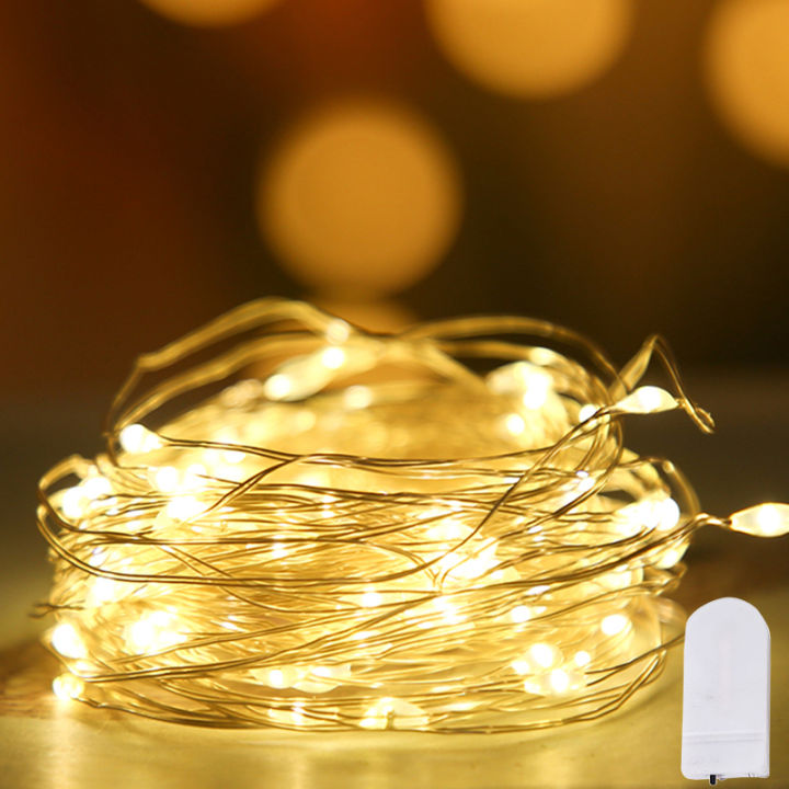 LED Fairy String Lights Battery Powered Copper Wire Garland Light For ...