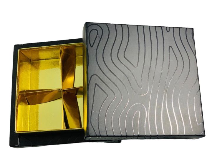 Black and gold Mithai/sweet box for bat pakki/engagement/nikah 5x5x2 ...