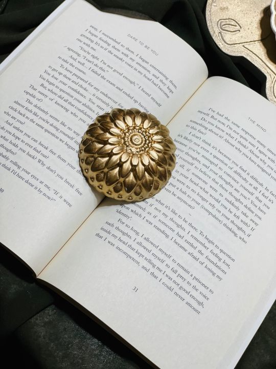 Golden Flower paperweight | Customise Terrazzo Jesmonite Bookend ...
