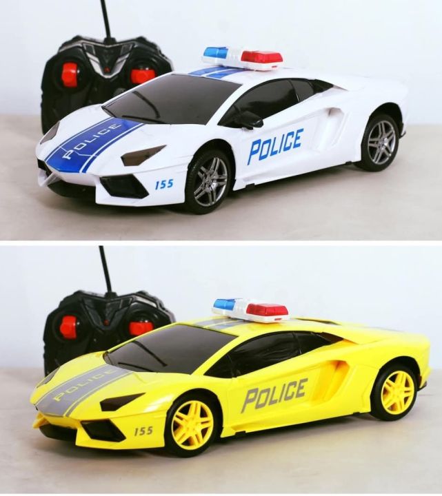 Rechargeable Remote Control 3D Police Car M004 Multicolor Toy For Kids ...