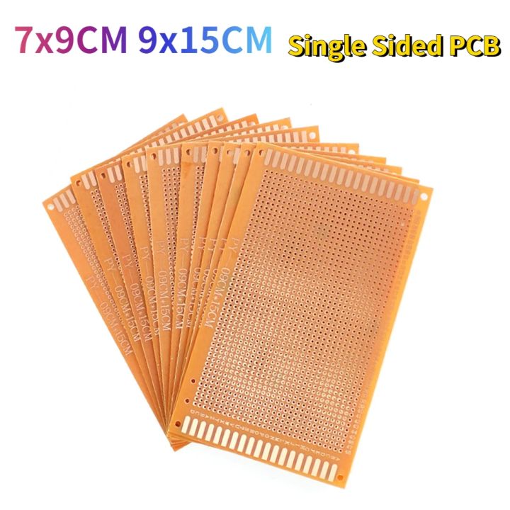 5PCS PCB Board 7x9CM 9x15CM Single Sided Protoboard yellow Universal ...