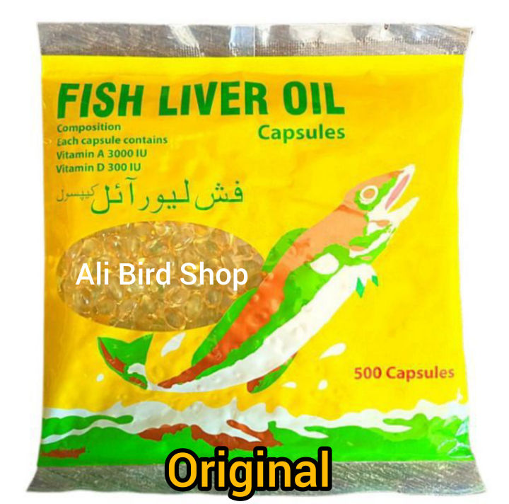 Fish Liver Oil 500 Capsule For Birds and also Human or Parrots Finches ...