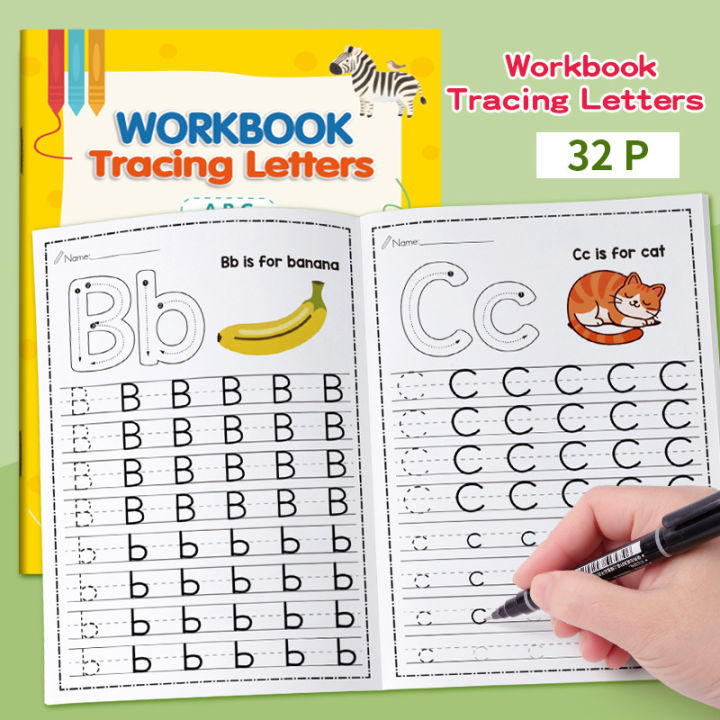 1 Set Kids Letter Tracing Workbook A-Z Alphabet Practice Book for ...