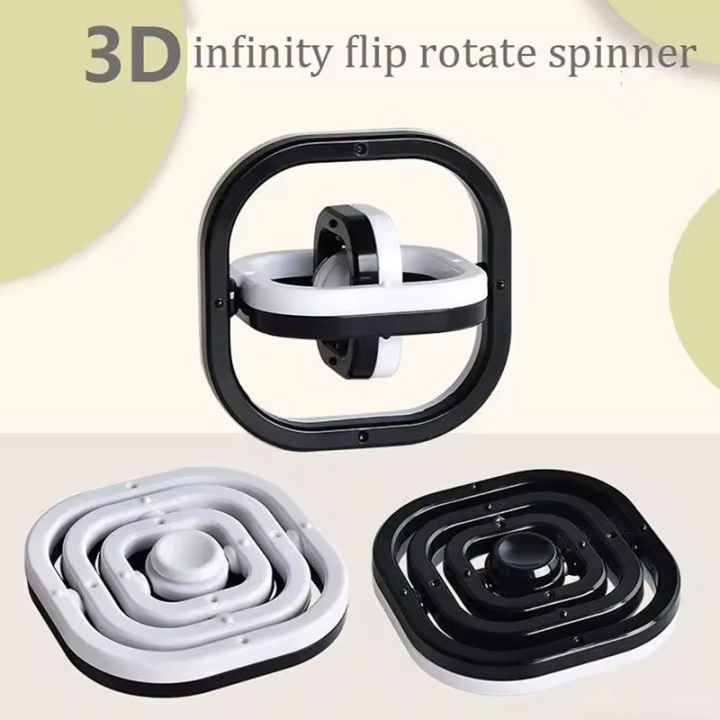 3D Flip Fidget Spinner Toy Infinity Flip Spinning Top Toy Adult ...