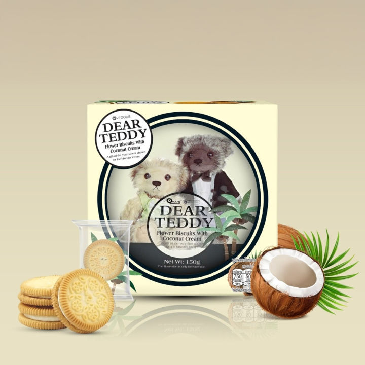 Dear Teddy Coconut Cream Biscuit Thailand 150gm | Daraz.com.bd