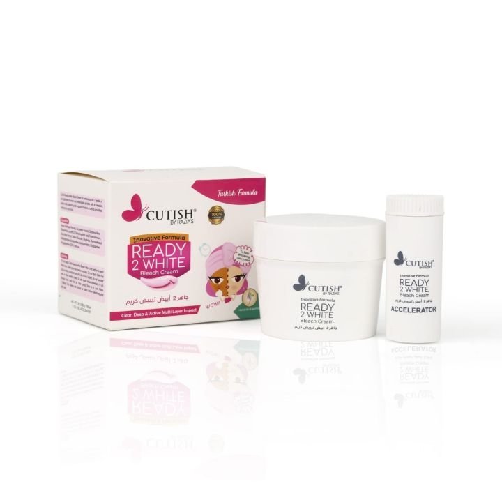 CUTISH Ready 2 White Bleach Cream with Accelerator – 80g Cream + 18g ...