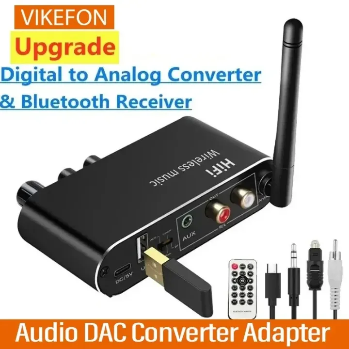 Digital to Analog Audio DAC Converter Adapter Digital SPDIF Optical ...