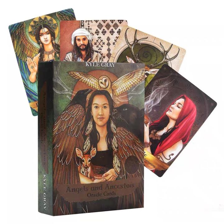 Angels and Ancestors Oracle Cards 55-Card Deck and Guidebook Kyle Gray ...