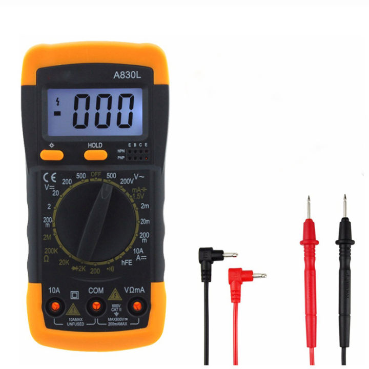 A830L Multimeter Handheld High Precision Multifunction Portable Digital ...