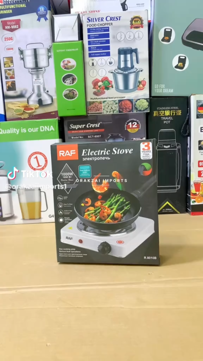 "RAF Electric Stove R.8010B – 1000W Single Burner Hot Plate | Portable Electric Cooking Stove ...