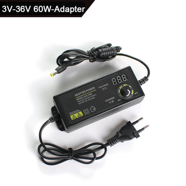 Adjustable Power Supply Adapter With Screen 3V -36V 1A 2A Power Adapter ...