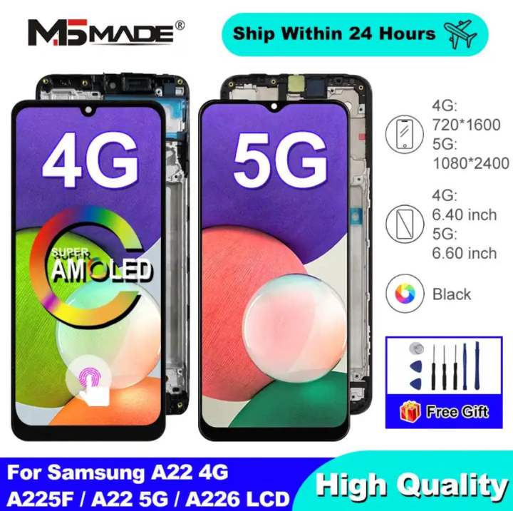 OLED For Samsung Galaxy A22 4G Display SM-A225F A225F/DS A225M LCD For ...