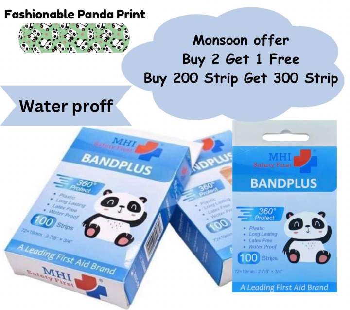 Handplast Bandage Waterproof Panda Print 300 strip | Daraz.com.np