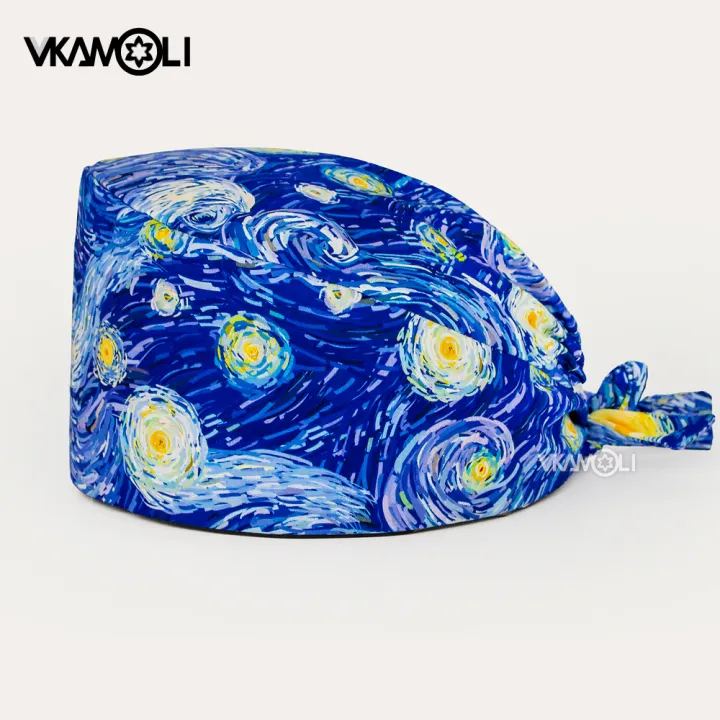 surgery cap women nurse hair cap Clean protection Nursing work cap high ...